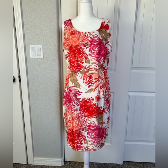 Studio One | Dresses | Nwt Studio One Sleeveless Dress White With Red ...